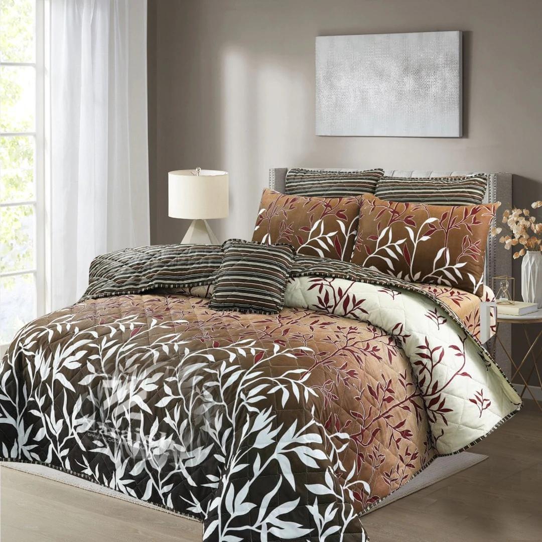 7 Pcs Comforter Set - Night Brunch Shadow – 5store.pk